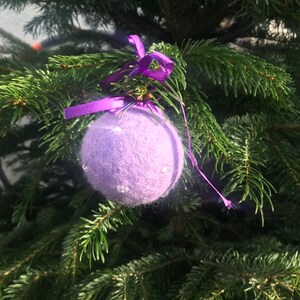 Lilac Christmas Tree Decor, Christmas Balls, Set of Hanging Xmas ...