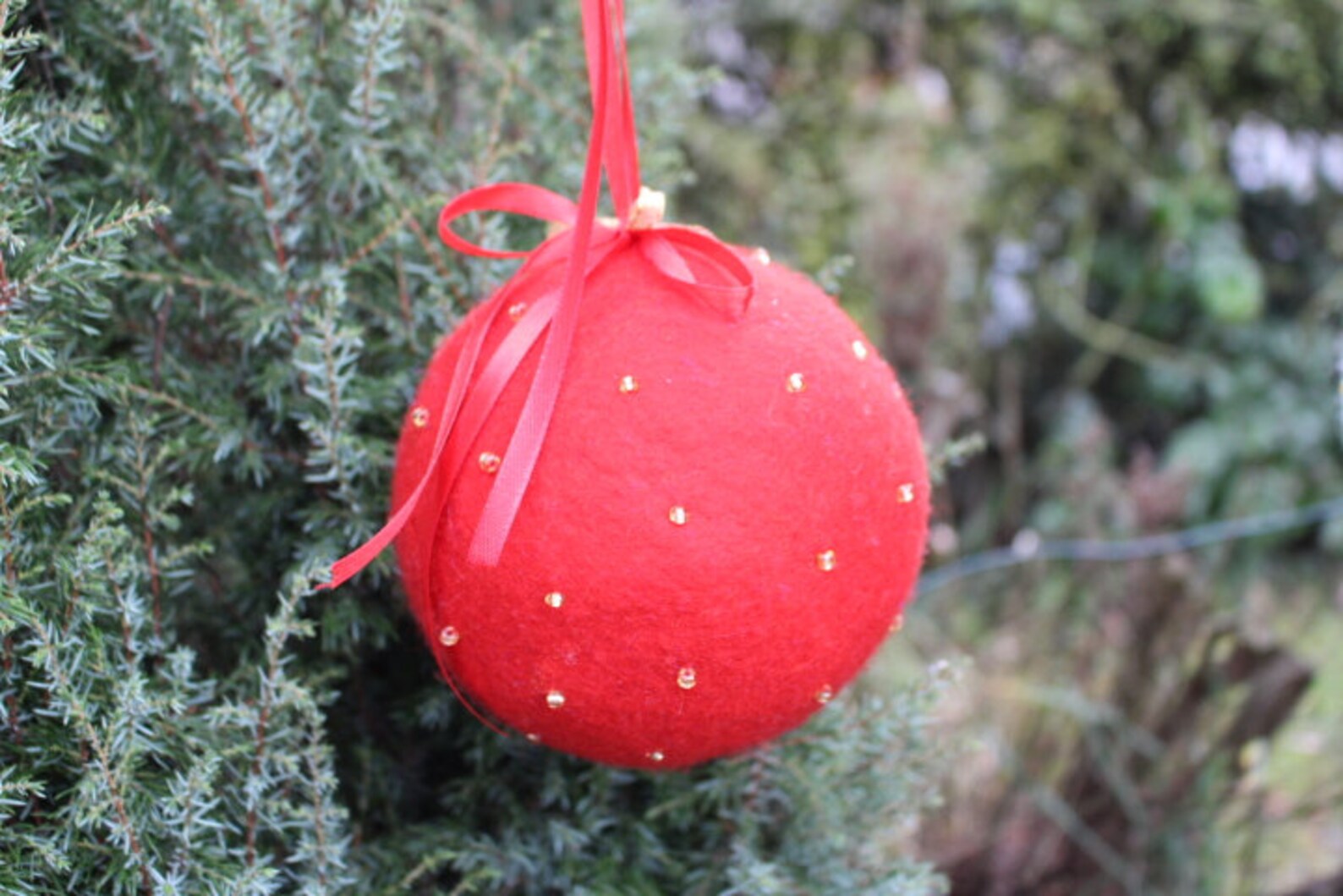 RED Christmas Tree Decor Christmas Balls Set of Hanging Xmas - Etsy