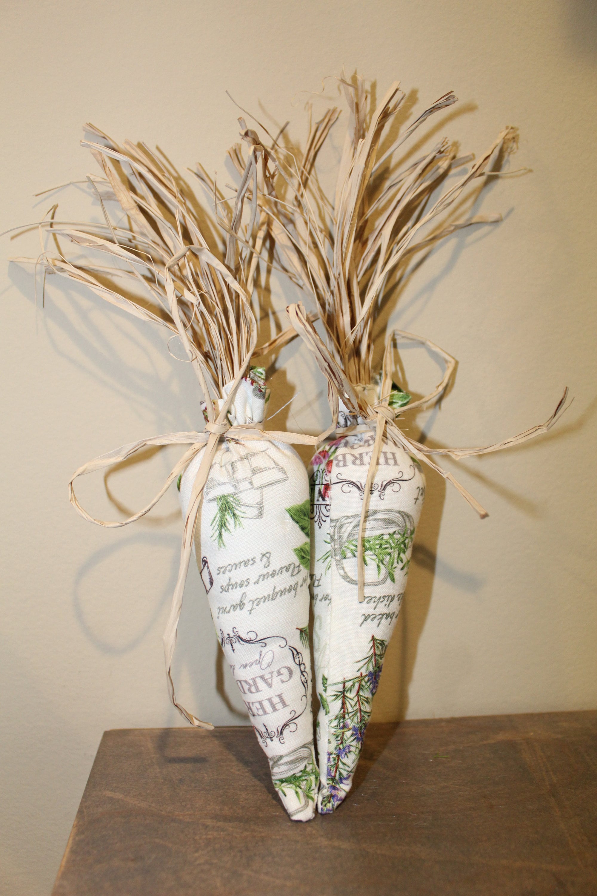 Easter Decor, SET OF 2 Carrots, Spring Decor, Carrot Bunny Fabric ...