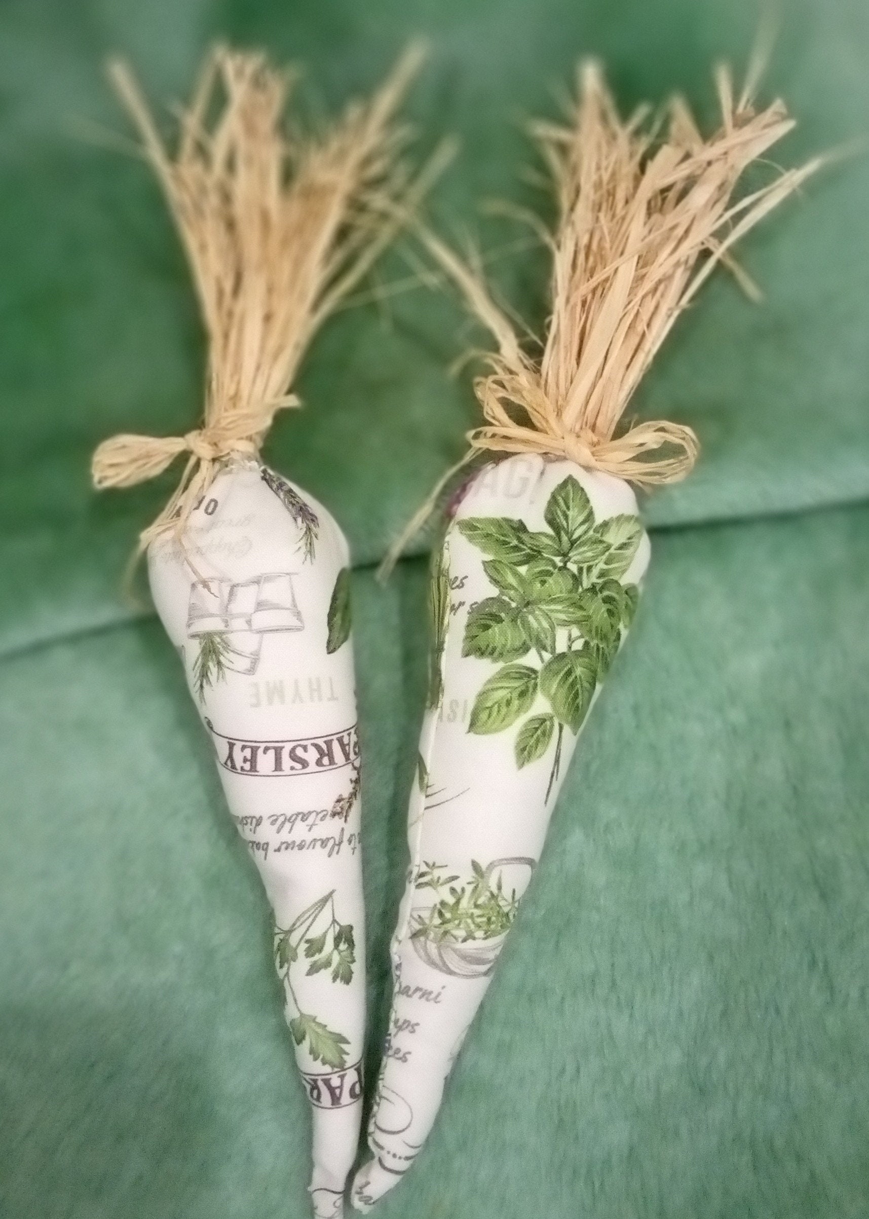 Easter Decor, SET OF 2 Carrots, Spring Decor, Carrot Bunny Fabric ...