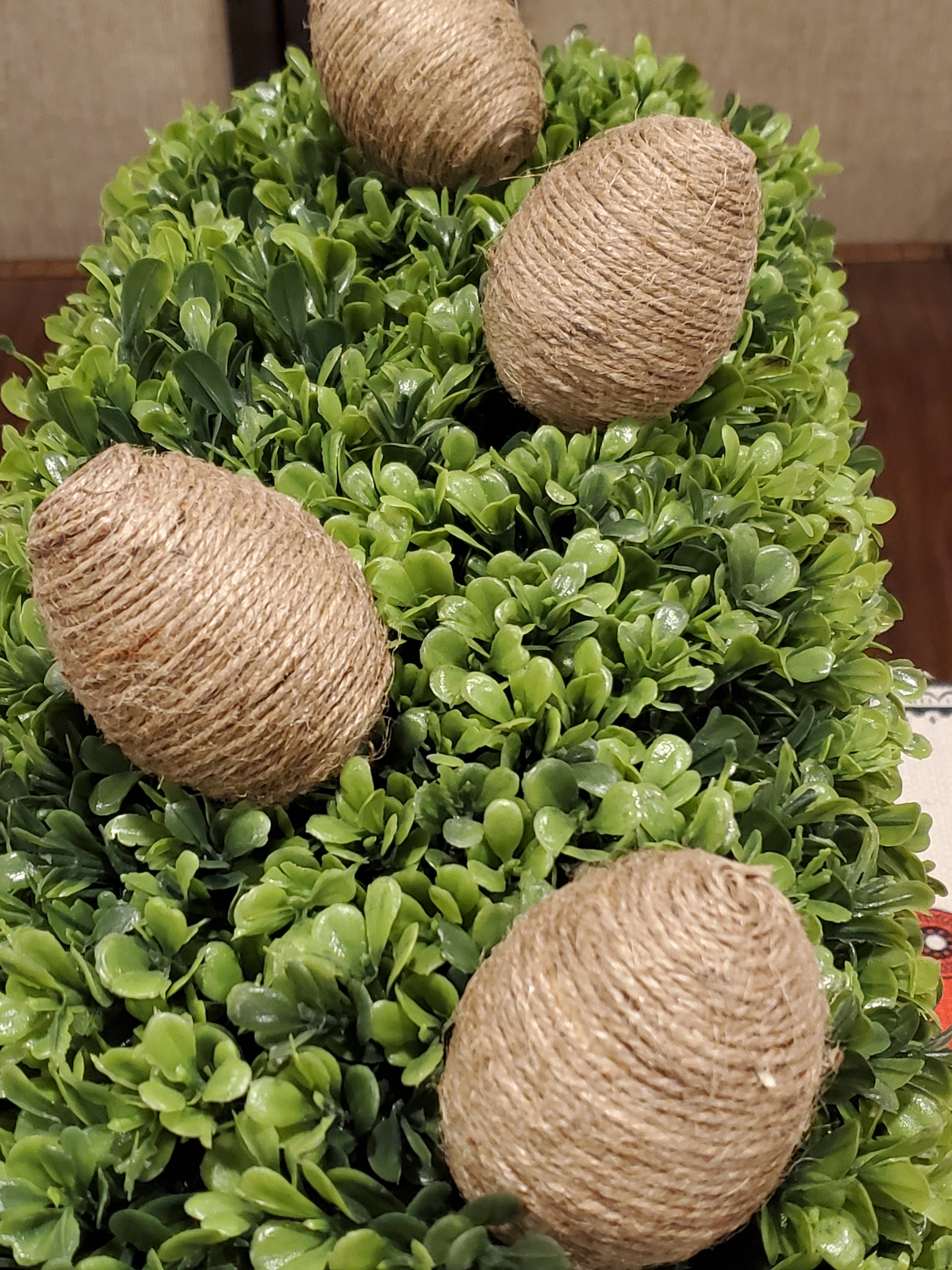 Farmhouse Decor, Rustic Easter Egg Decor, Country, Twine Wrapped Easter ...