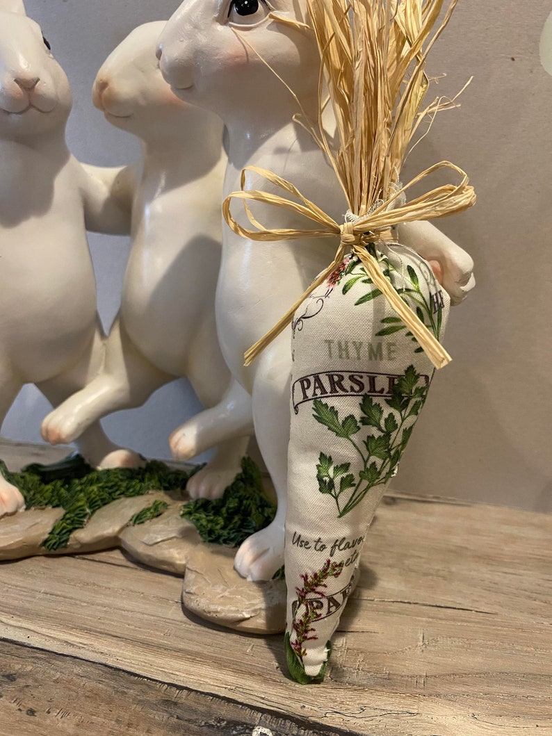 Easter Decor, SET OF 2 Carrots, Spring Decor, Carrot Bunny Fabric ...