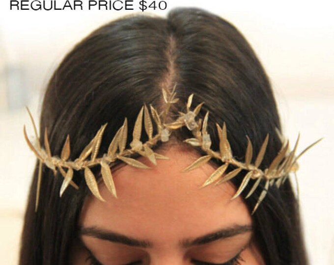 Gold Headband, Gold Crown, Gold Headpiece, Gold Leaf Crown, Greek Crown ...