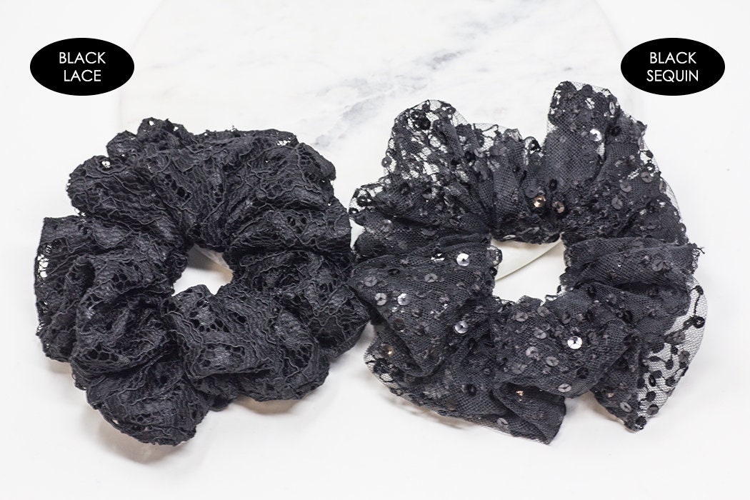 Lace scrunchies large scrunchies oversized scrunchie big | Etsy
