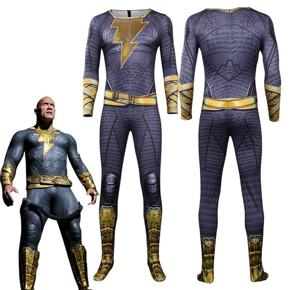 Black Adam Cosplay Costume Adam Cosplay Jumpsuit Men Anti Hero Etsy