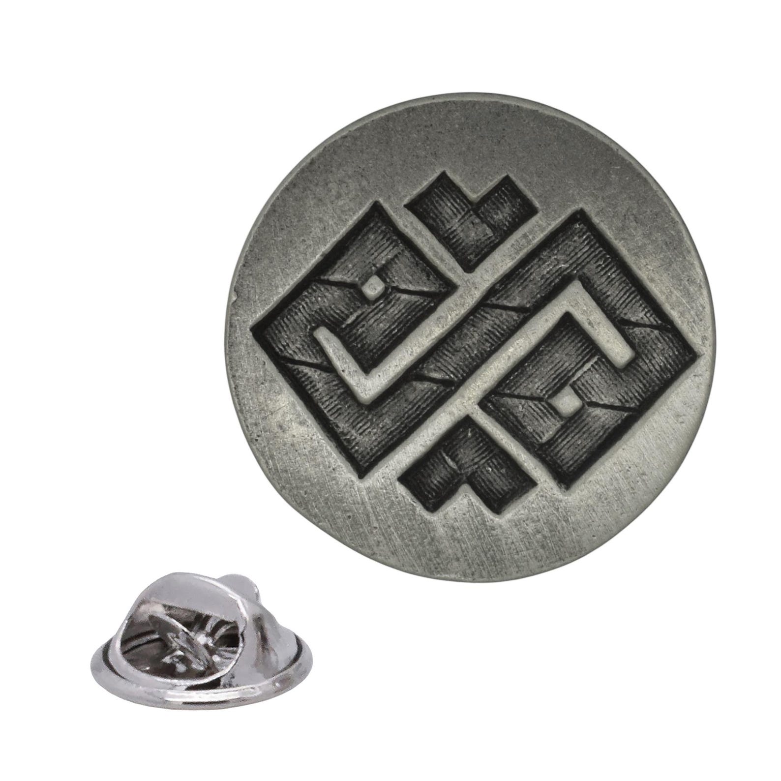 English Handmade Pewter Oni Symbol Sign Lapel Pin Badge Presented in a ...