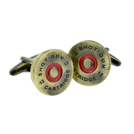 Brass Shotgun Cartridge Cap Design Cufflinks in a Personalised | Etsy