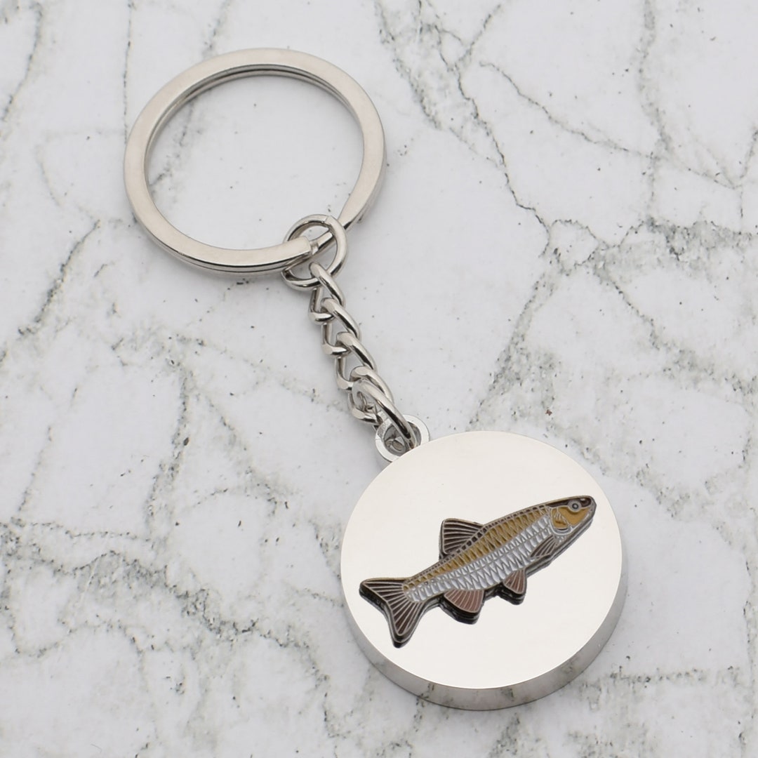 Chubb Fish Design With Special Personalised Engraved Message Keyring ...