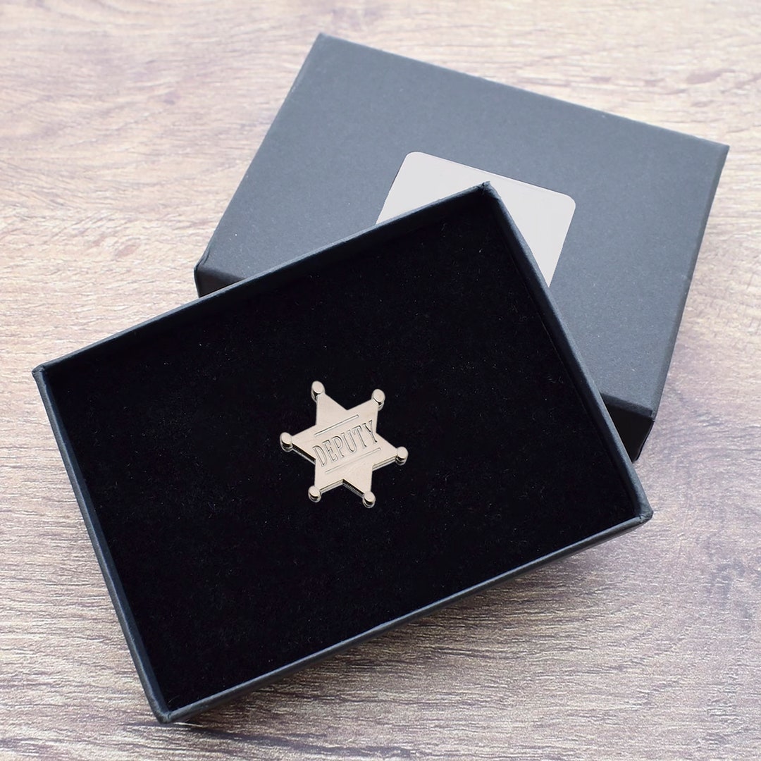 Deputy Sheriff Star Badge Design Lapel Pin Badge in Engraved ...