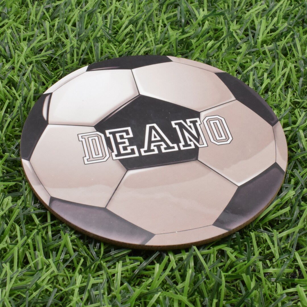 Personalised With Name Football Coaster - Etsy