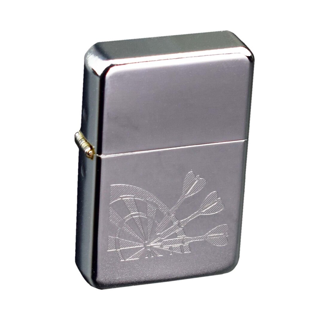 Personalised Engraved Darts in a Dartboard Design Budget Petrol Lighter ...
