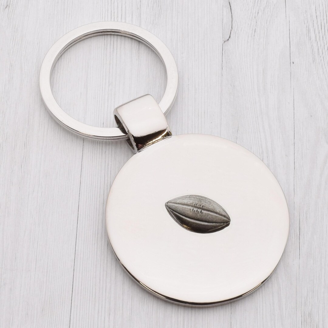 Beautiful Pewter Rugby Ball Design With Special Personalised Engraved ...