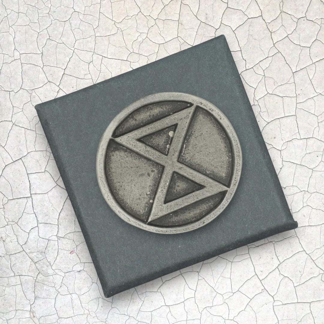 English Handmade Pewter Extinction Rebellion Symbol Sign Lapel Pin ...