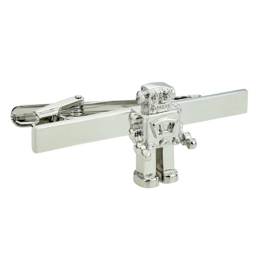 Robot Tie Clip in Personalised Box - Etsy