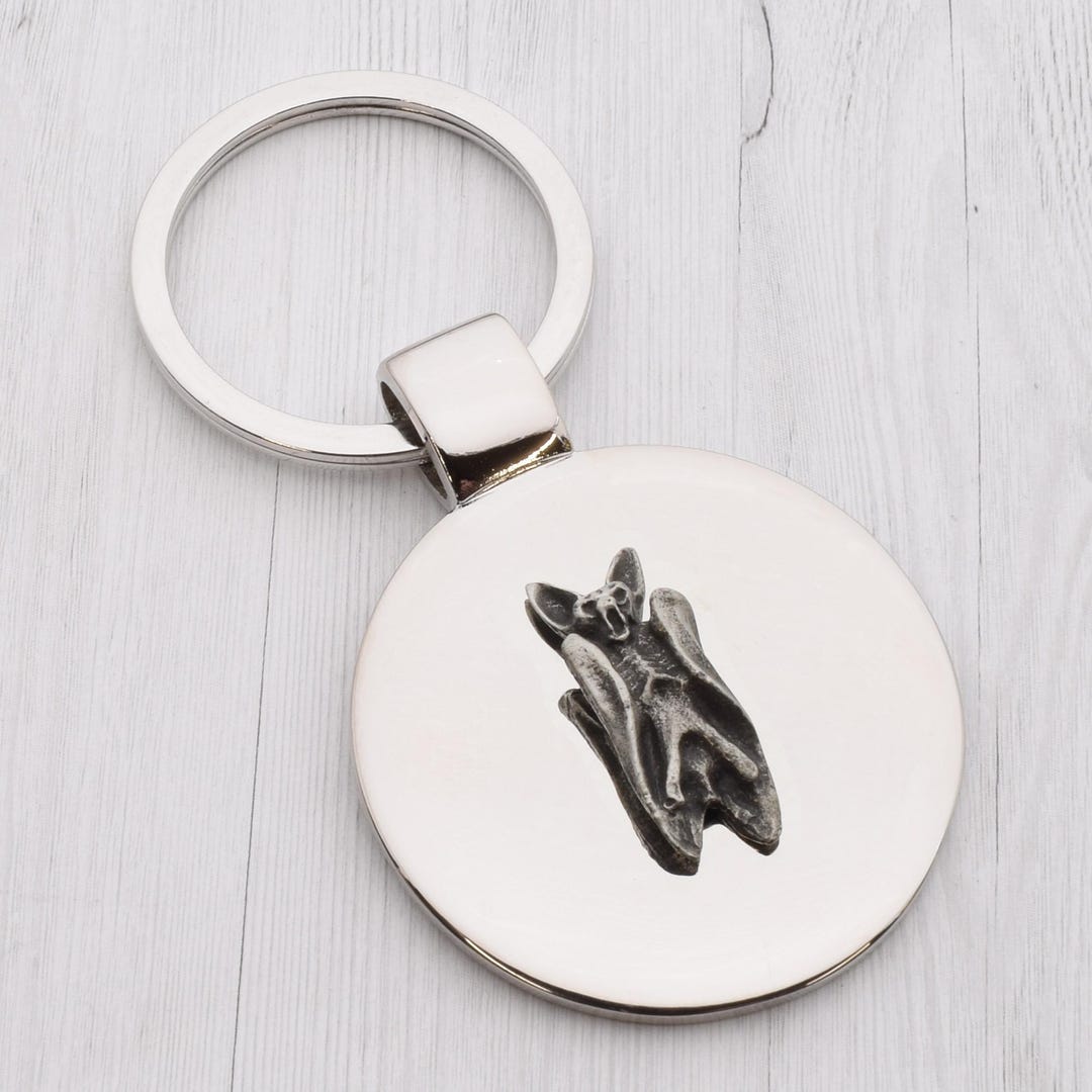 Beautiful Pewter Closed Wing Bat Design With Special Personalised ...