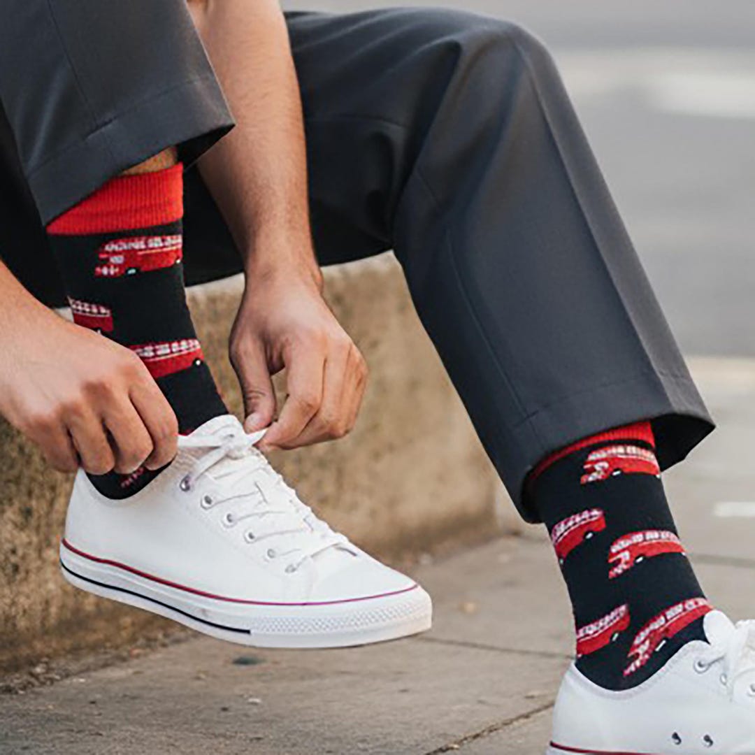 London Red Bus Design Woven Unisex Socks Unisex Size 5-12 - Etsy UK