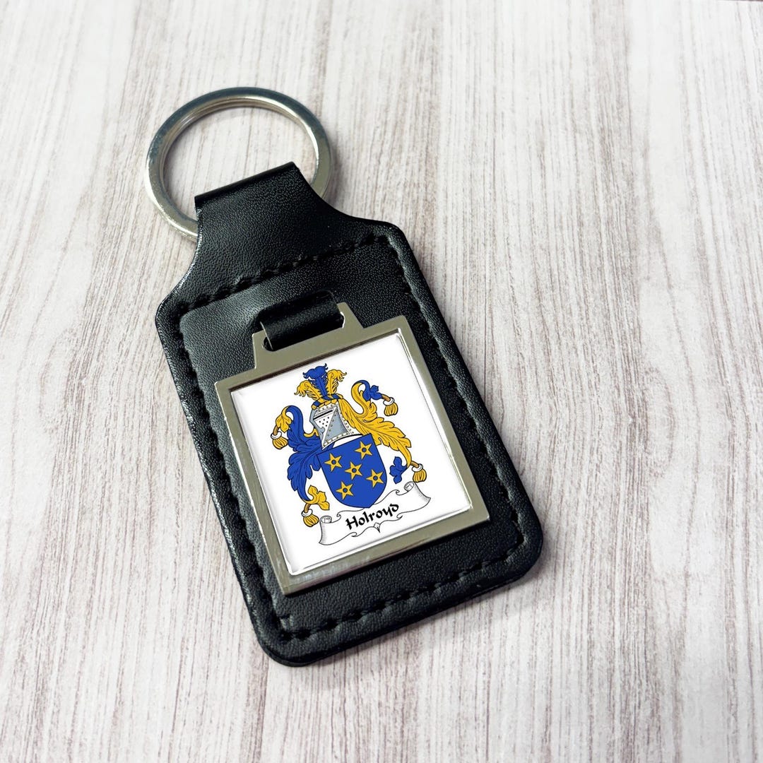 Personalised Family Crest Coat of Arms Keyring Presented in a Box. - Etsy