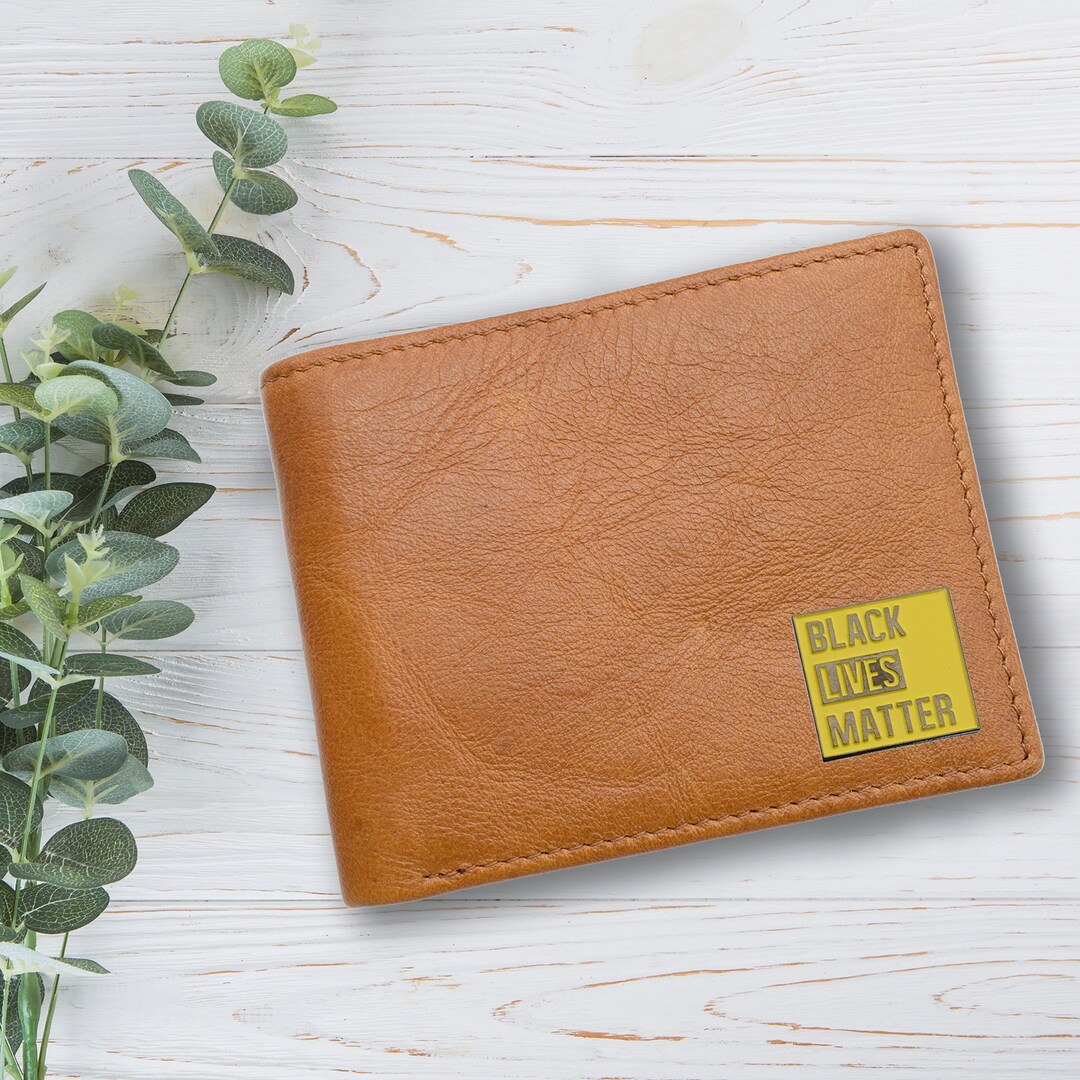 Personalised Black Lives Matter Design Tan Genuine Leather Wallet With ...