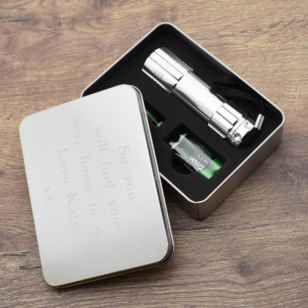Aluminium Torch Presented in a Metal Personalised Tin - Etsy