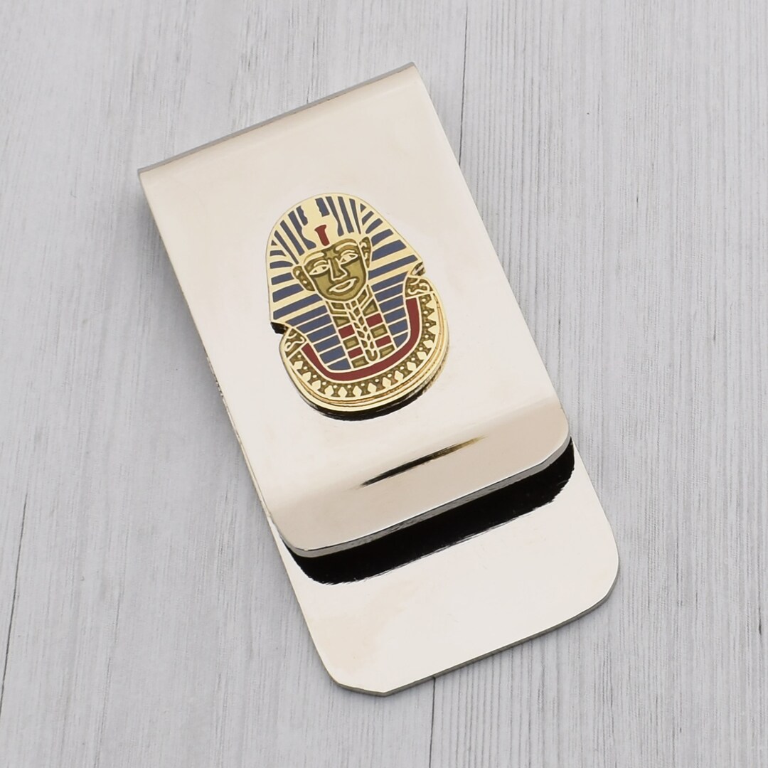 Tutankhamun Design Silver Finish Money Clip With Personalised Message ...