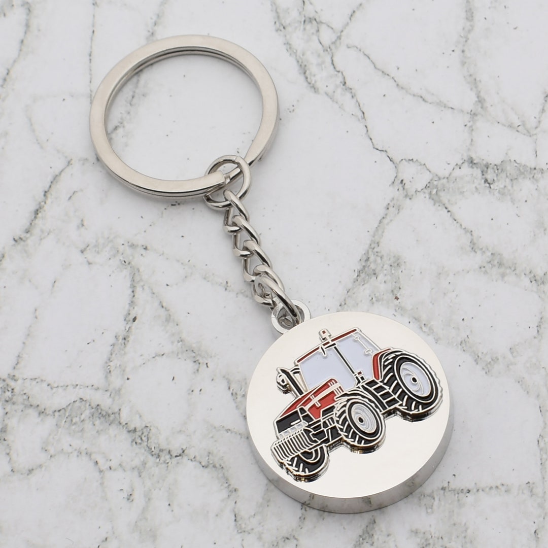 Beautiful Farmers Red Tractor Design With Special Personalised Engraved ...