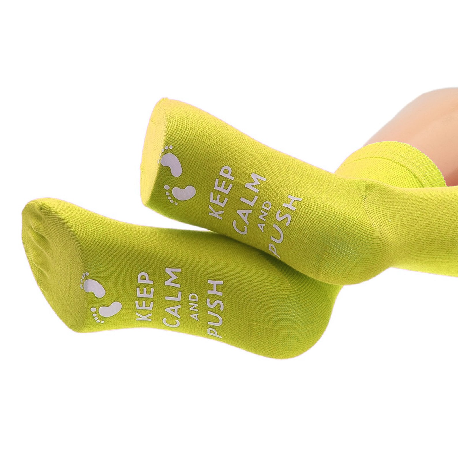 Mum to Be Keep Calm & Push Sole Design Ladies Socks in Various Colours ...