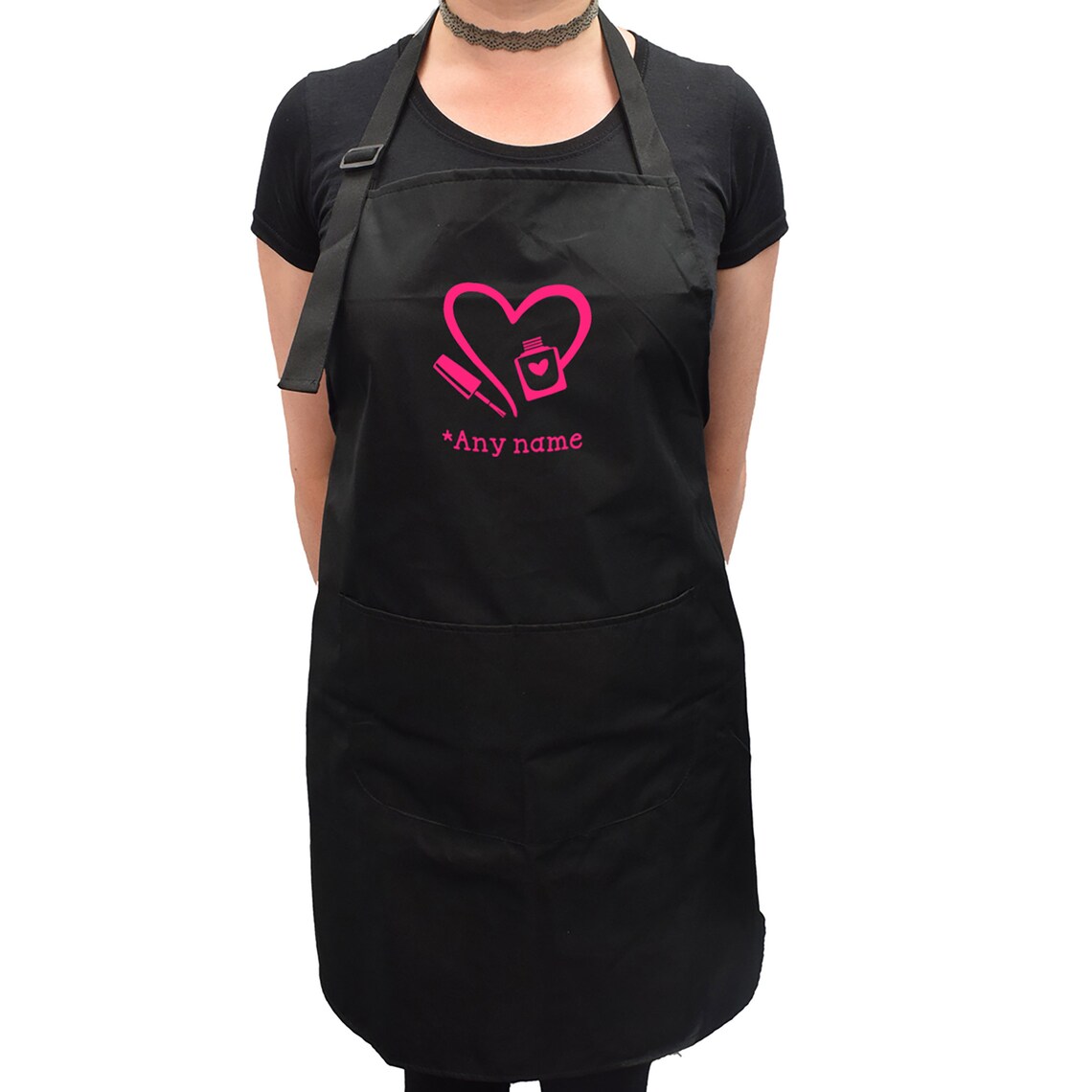 Personalised Name Protective Apron Nail Technician Manicure Design ...