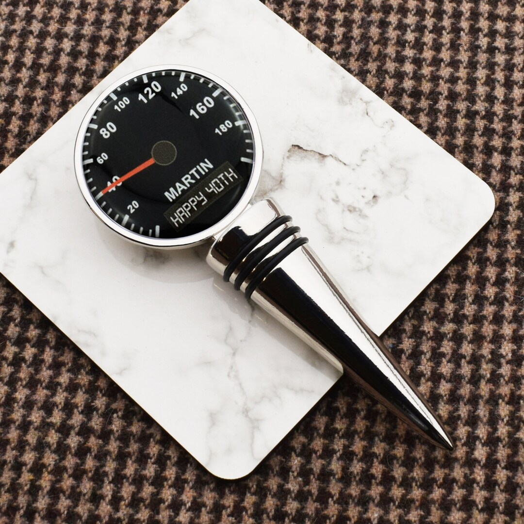 Personalised With Name & Birthday Speedo Design Silver Wine Bottle ...