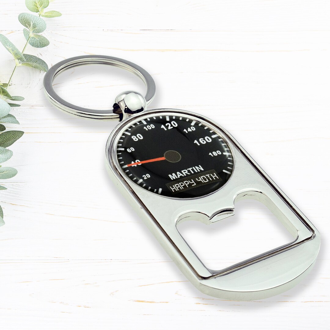 Personalised With Name & Birthday Speedo Design Bottle Opener Keyring ...