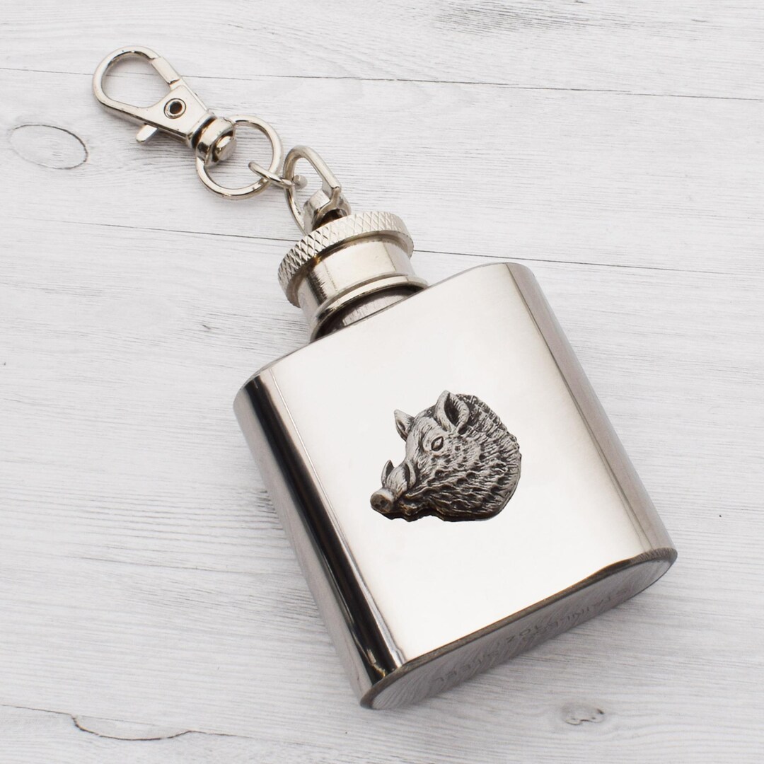 English Made Pewter Boars Head Design | Personalised Short Message on ...