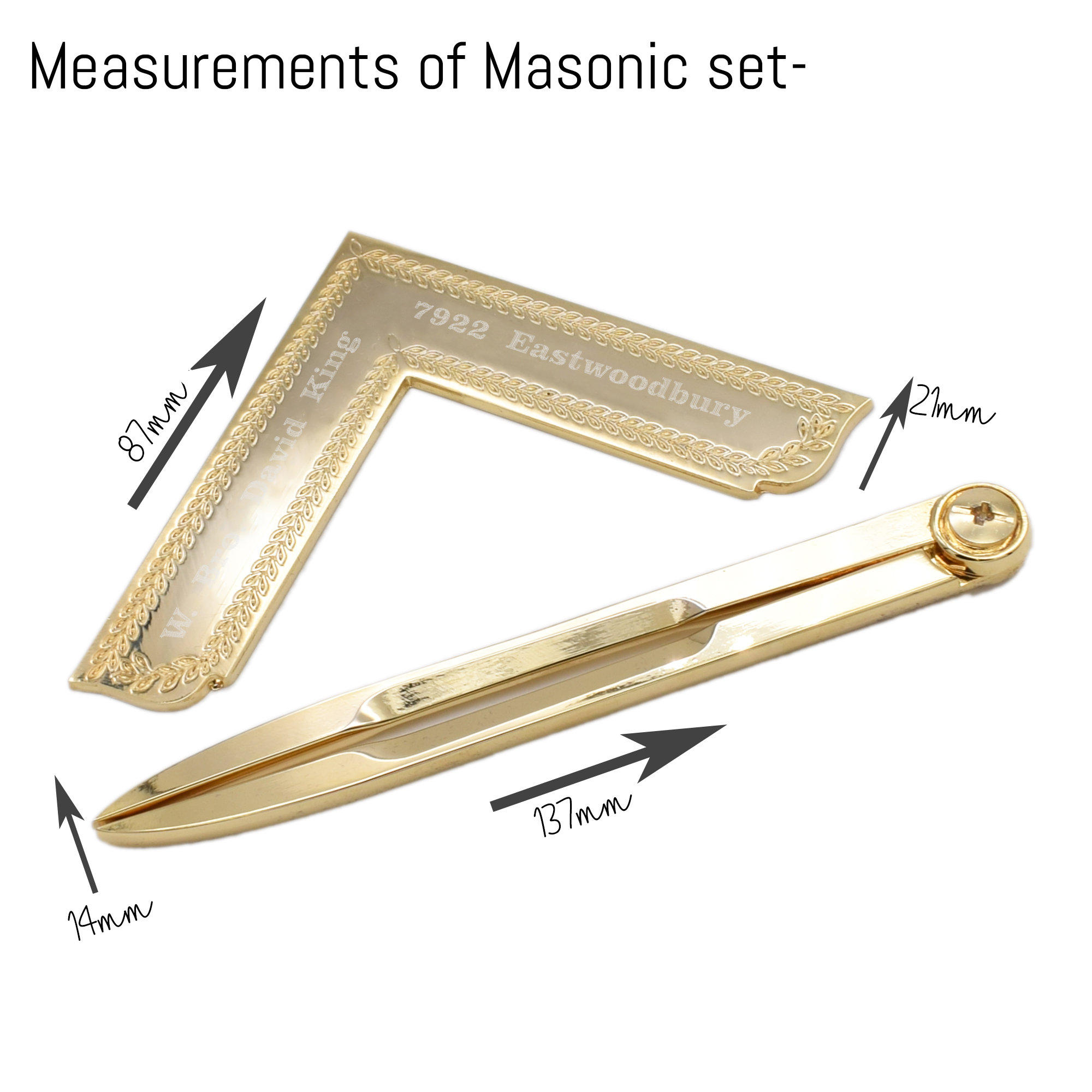 Personalised Masonic Freemason Square and Compass Gold Gift - Etsy