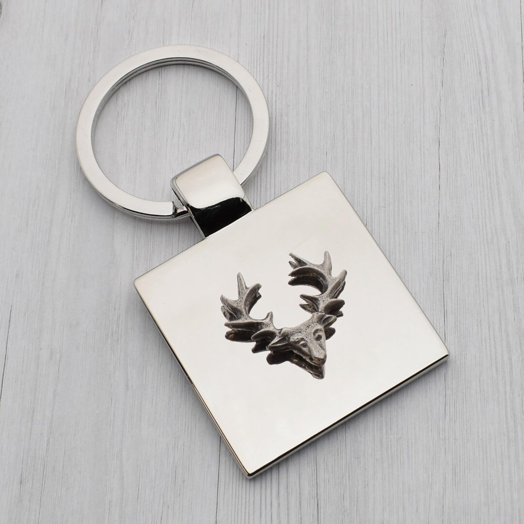Beautiful Pewter Stag Head Design With Special Personalised Engraved ...