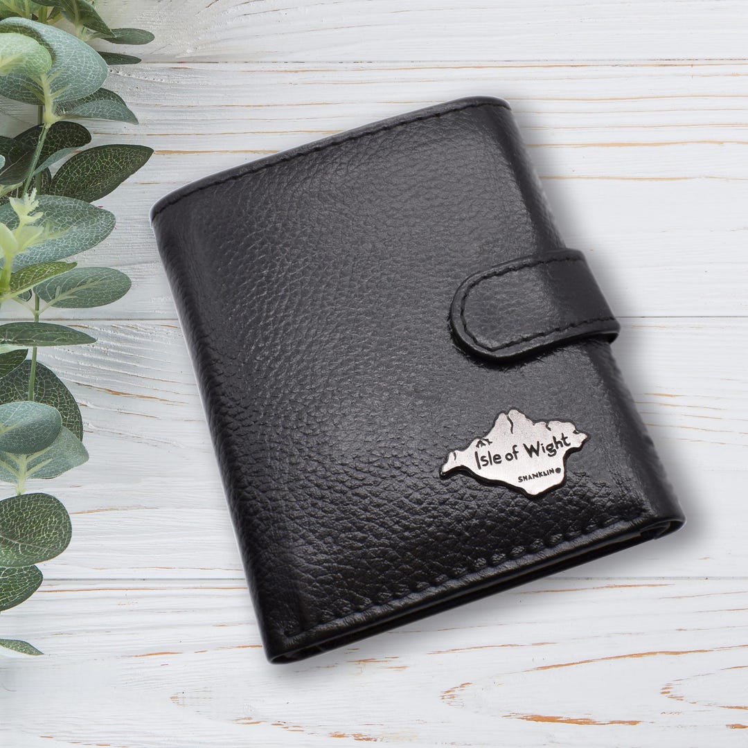 Personalised With Own Text Pewter Map of Isle of Wight Design Black ...