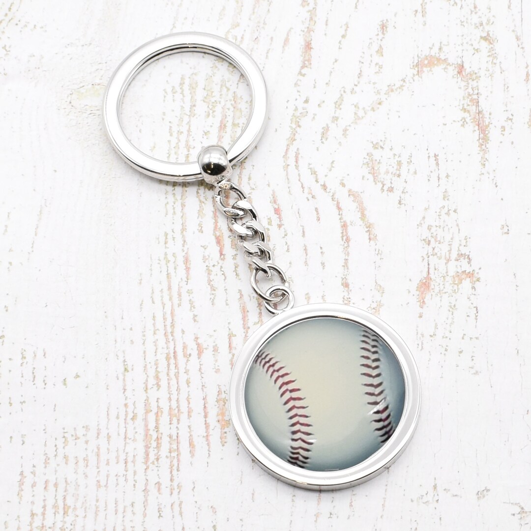 Beautifully Made Cricket Ball Design Round Keyring With Engraved ...