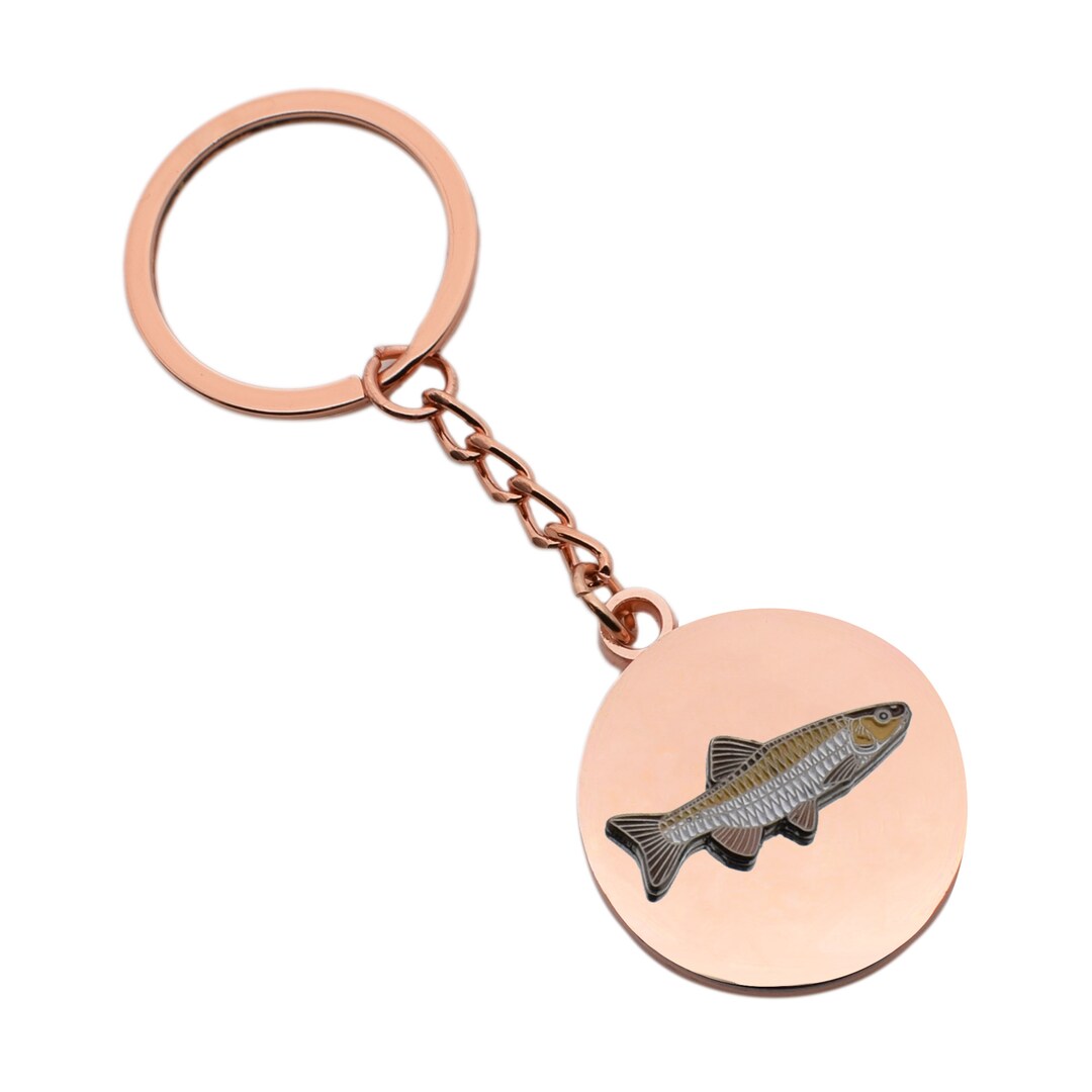 Chubb Fish Design With Special Personalised Engraved Message Rose Gold ...
