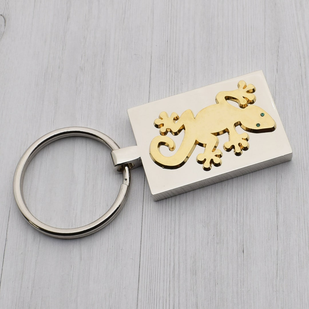 Stylish Golden Gecko Lizard Design With Special Personalised Engraved ...