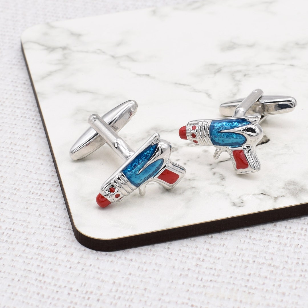 Retro Sci Fi Ray Gun Cufflinks in a Personalised Cufflink Box - Etsy