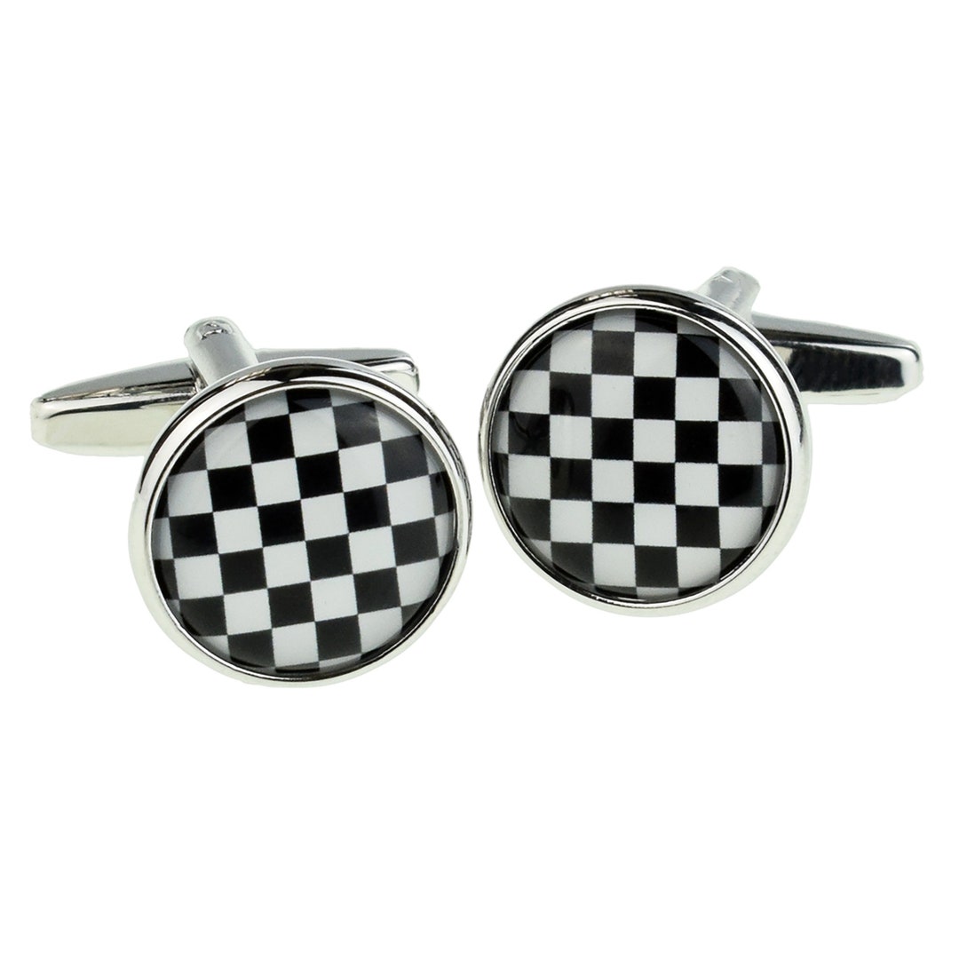 Masonic Checker Board Design Cufflinks in a Personalised Cufflink Box ...