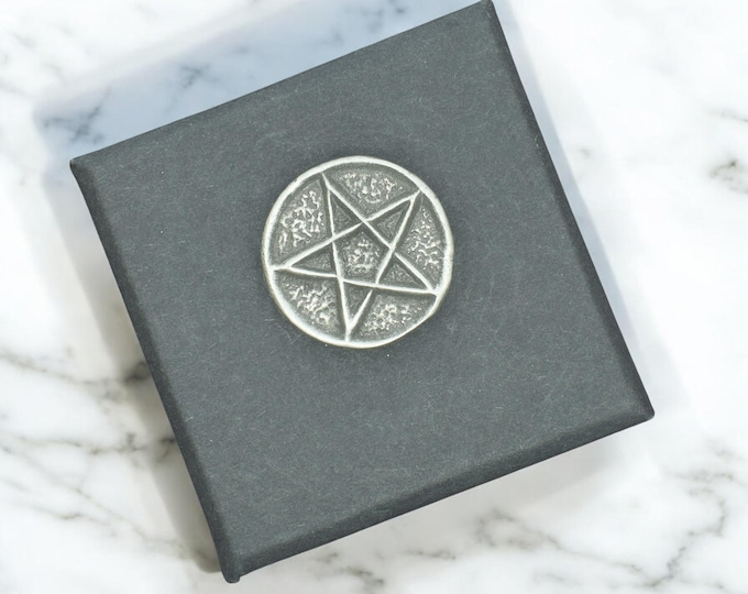 Pentagram Pentacle Enamel Lapel Pin - Etsy
