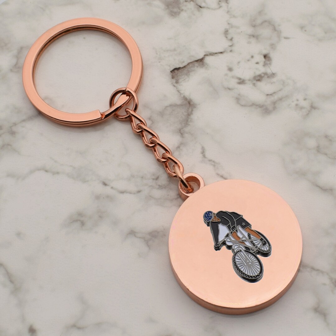Cyclist Cycling Design With Special Personalised Engraved Message Rose ...
