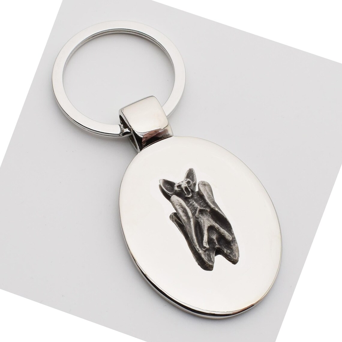 Beautiful Pewter Closed Wing Bat Design With Special Personalised ...