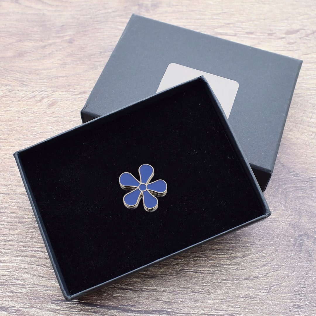 Masonic Forget Me Not Flower Design Lapel Pin Badge in Engraved ...