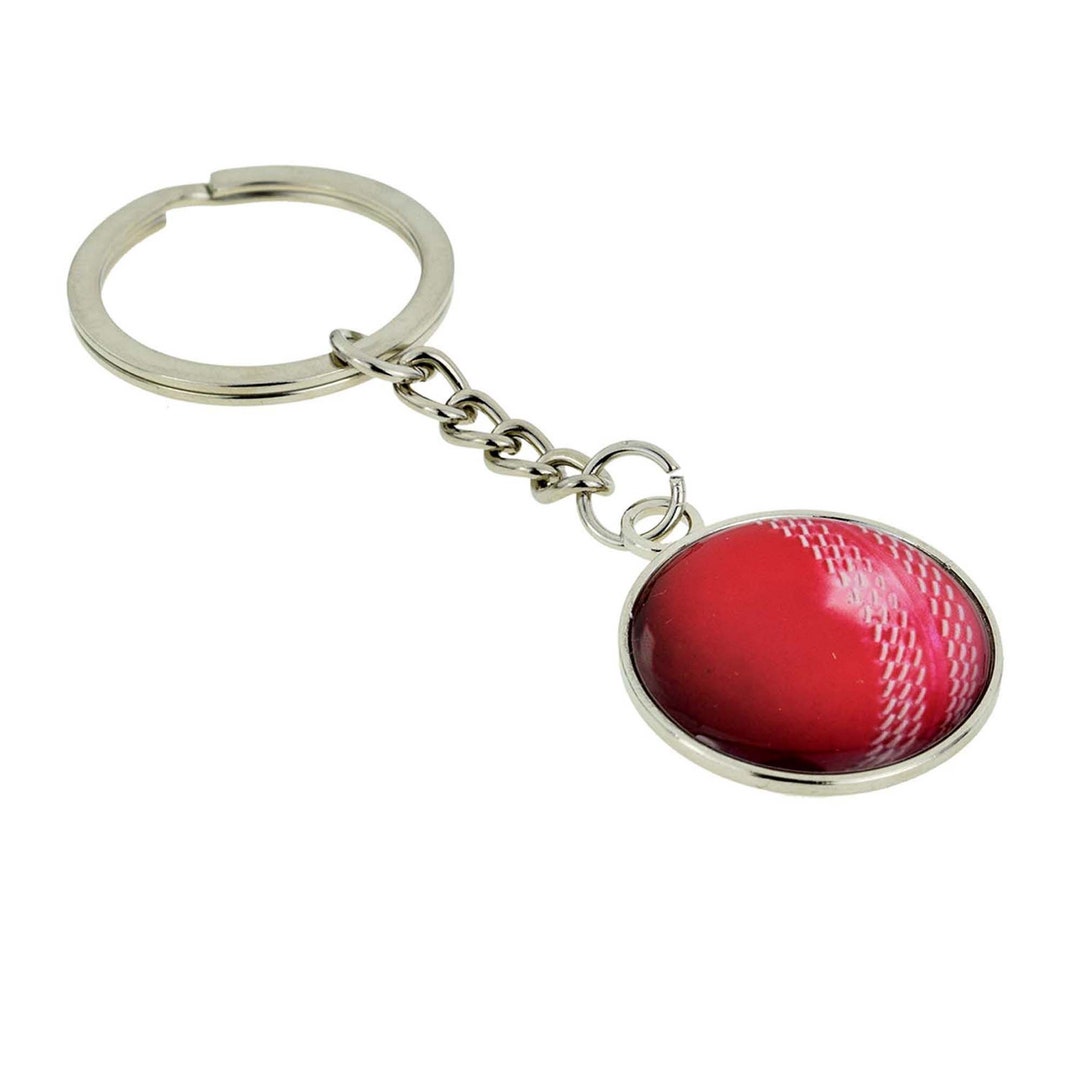 Cricket Ball Design Silver Keyring With Engraved Message on the Back - Etsy