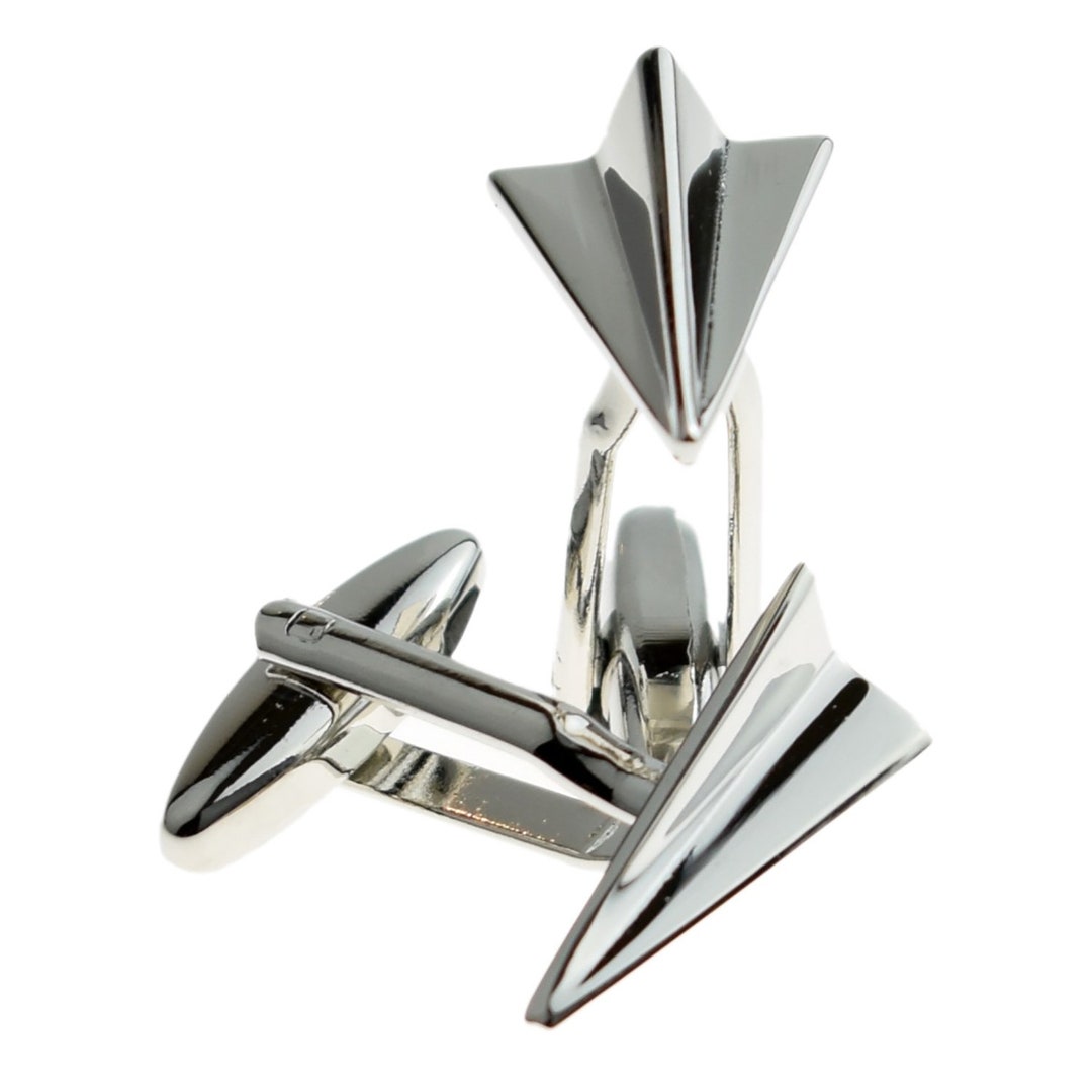 Folded Paper Plane Aeroplane Cufflinks 1st Anniversary Gift, in ...