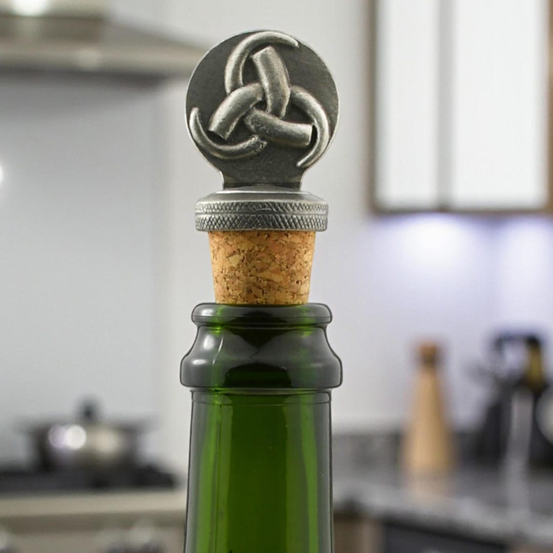 English Made Pewter and Cork Horns of Odin Wine Bottle Stopper in Gift ...
