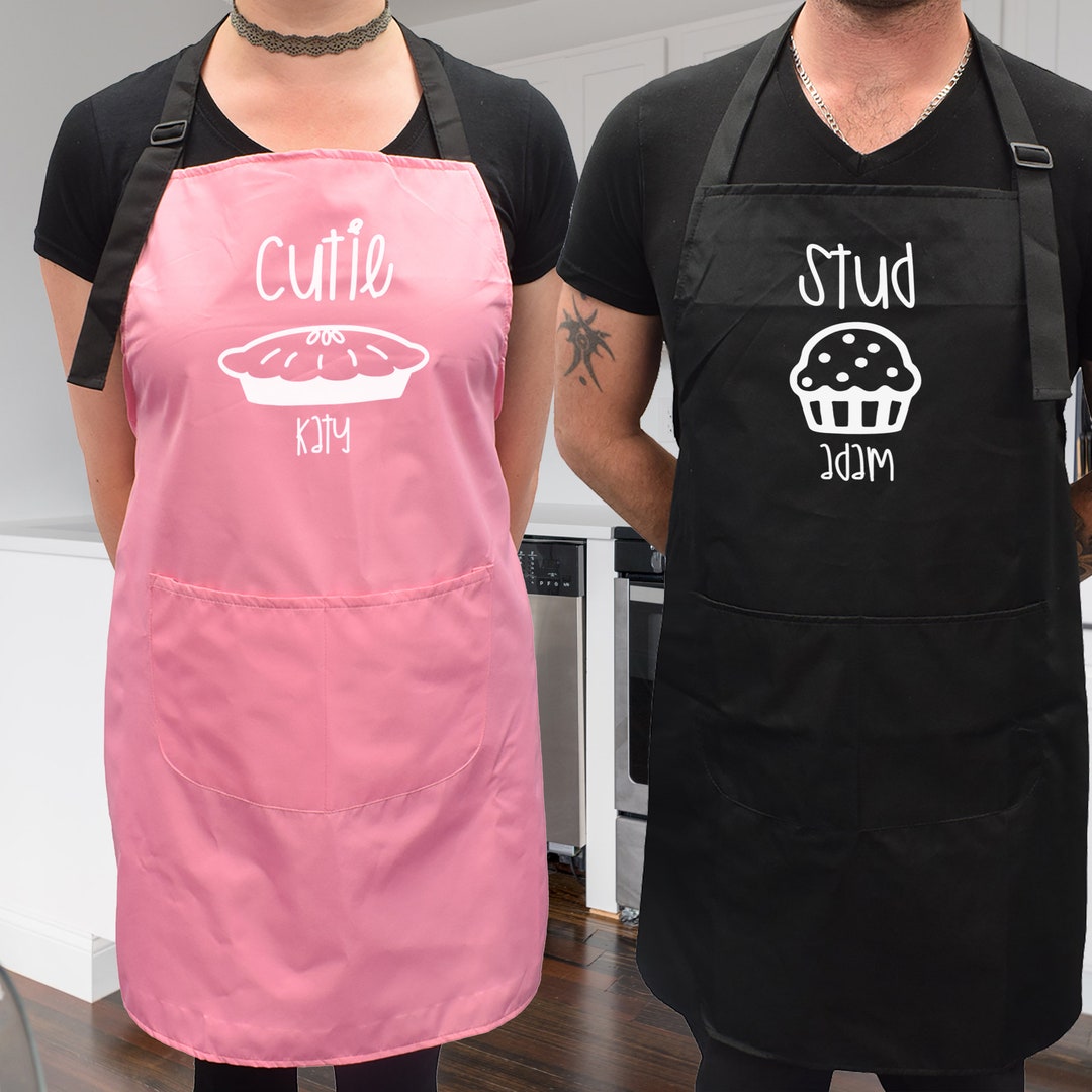 Personalised Stud Muffin & Cutie Pie Apron Set Unisex - Etsy