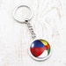 Beautifully Made Beach Ball Design Round Keyring With Personalised ...