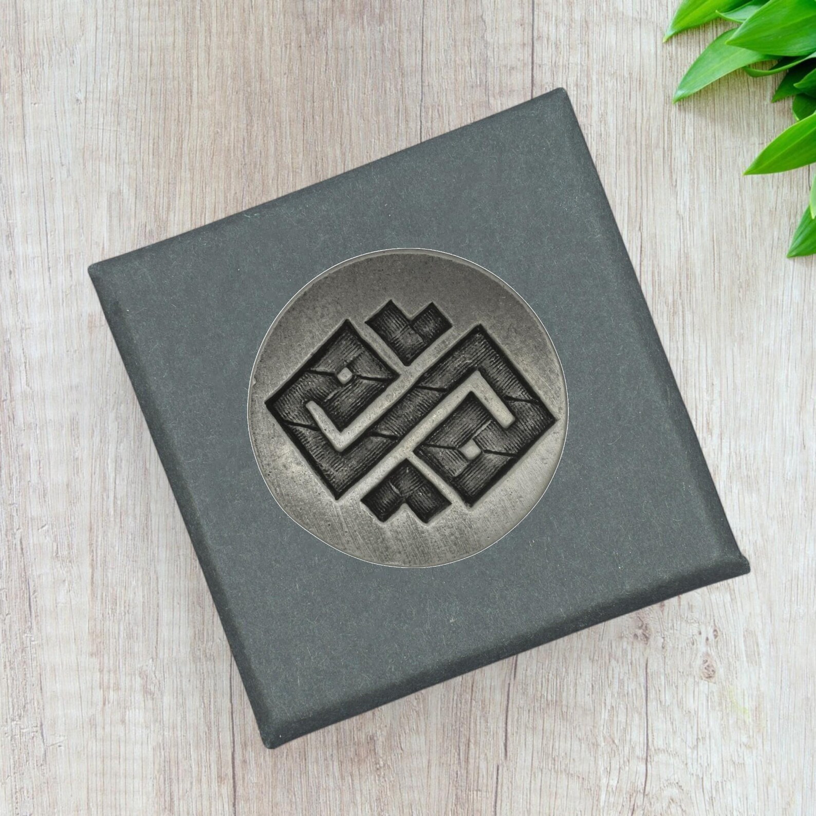 English Handmade Pewter Oni Symbol Sign Lapel Pin Badge Presented in a ...