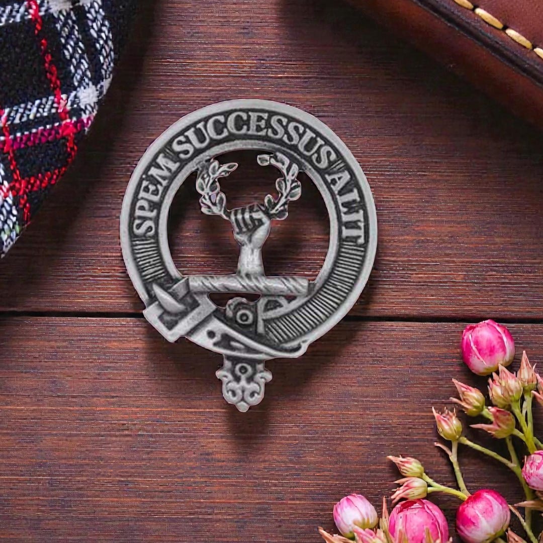 Ross English Made Pewter Clan Cap Badge With Personalised Gift Box - Etsy