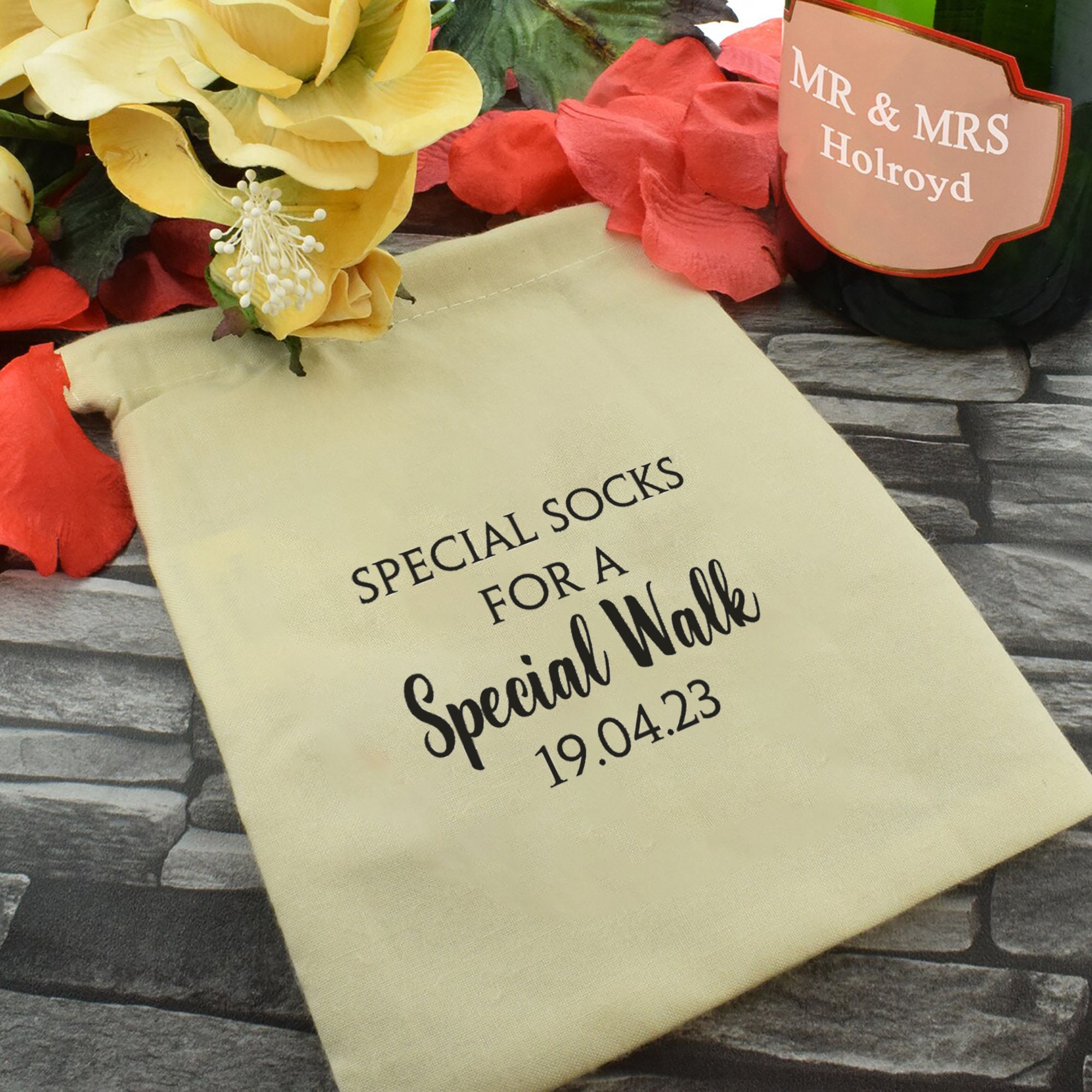 Special Socks for a Special Walk Personalised With Date Cotton Socks ...